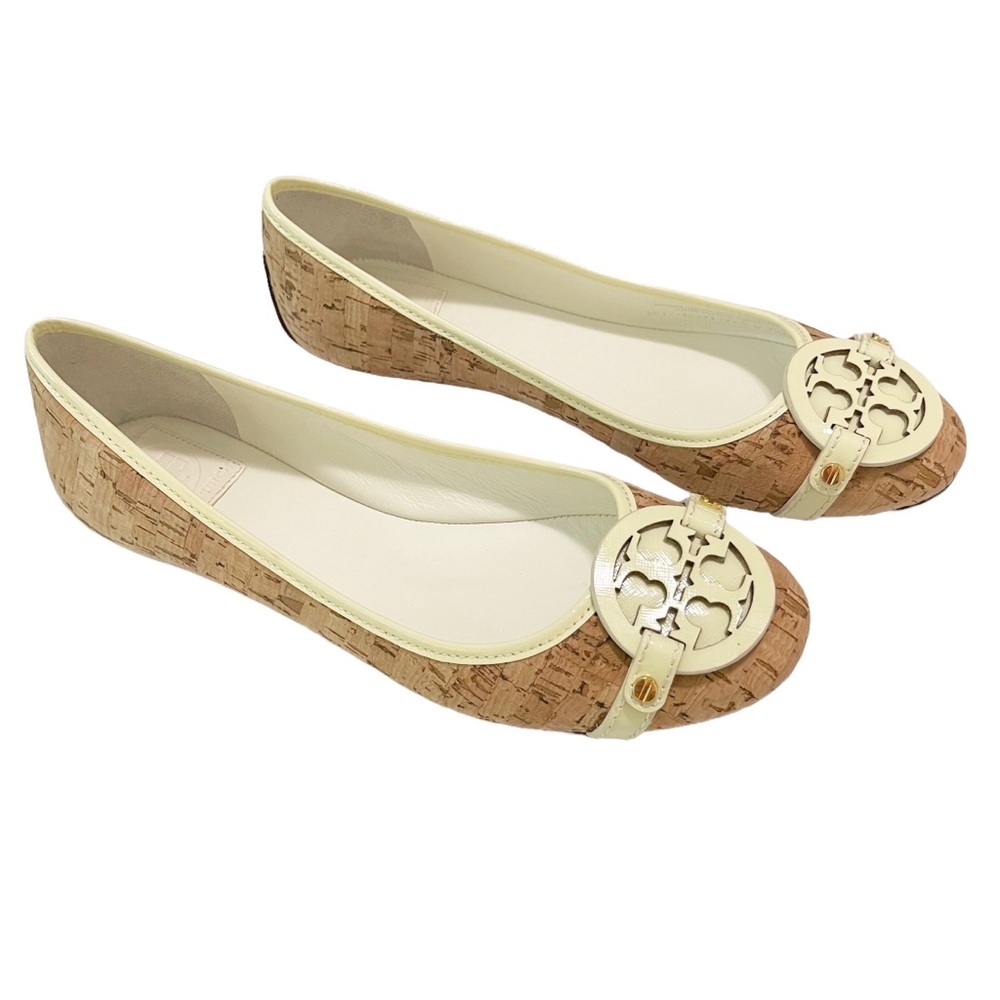 Tory Burch Flat Aaden Cork Ballet Shoe - Gem